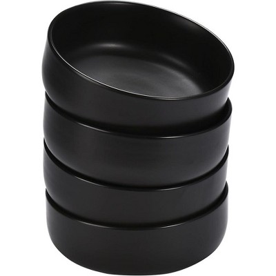 Bruntmor 28 Ounce Ceramic Serving Bowls-set Of 4, Black : Target