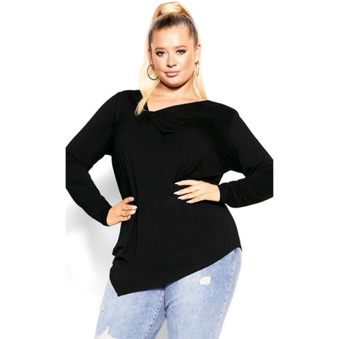 Refinity | Women's Plus Size Nadia Top - Black - 14w : Target