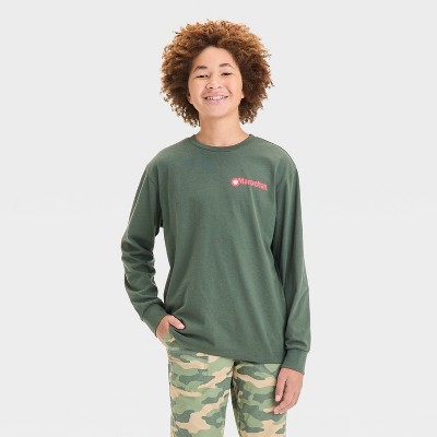Boys' Long Sleeve Maruchan Ramen Graphic T-shirt - Art Class™ Moss ...