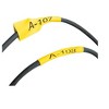 Brother HSE611E 1/5in (5.2mm) Black on Yellow Heat Shrink Tube, 3:1 ...
