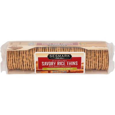 Sesmark Rice Thins Brown Rice Snack Crackers - Case Of 12/3.5 Oz : Target