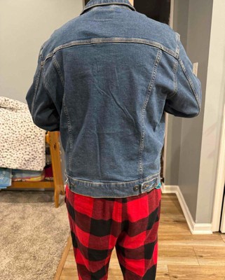 Men's Midwash Denim Trucker Jacket - Goodfellow & Co™ Blue S : Target