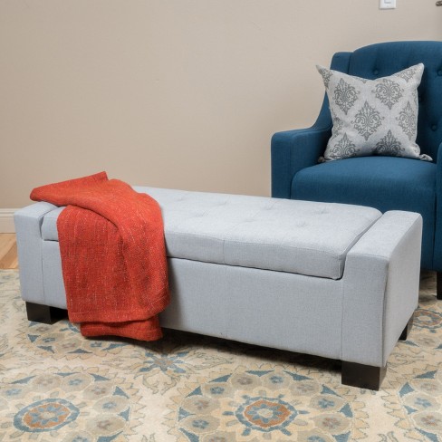 Modern Storage Ottoman And Benches With Fabric For Bedroom Living Room ...