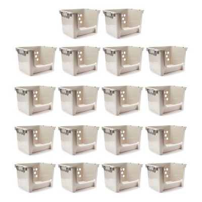 Sterilite Home Organization Stackable Open Storage Bin Container, Gray ...