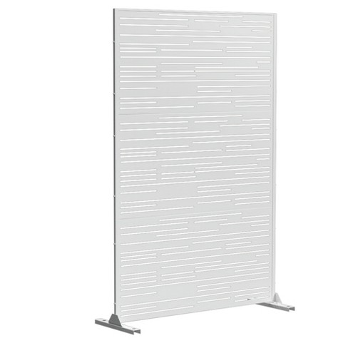 Neutypechic Metal Outdoor Privacy Screen Freestanding Patio Decorative ...