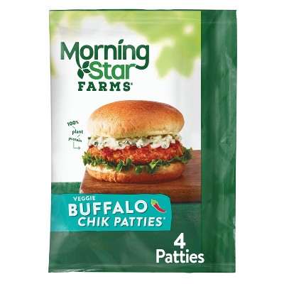 Morningstar Farms Buffalo Frozen Chik Veggie Patties - 4ct/10oz : Target