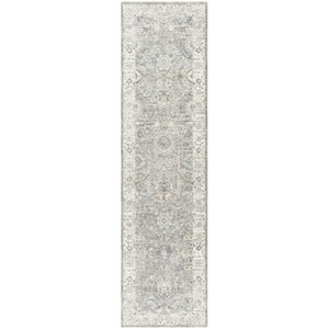 Livabliss Dresden 2'7"x7'3" Runner Machine Woven Indoor Area Rugs Gray ...