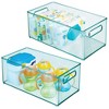 Mdesign Plastic Storage Organizer Bin For Kids Supplies, 14.5" L - 2 ...