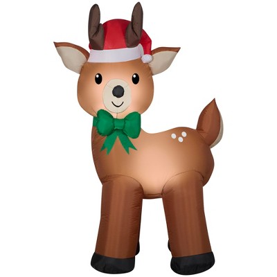 Gemmy Christmas Airblown Inflatable Reindeer OPP , 6 ft Tall, Multi ...