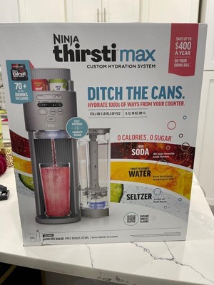 Ninja Thirsti Max Custom Hydration System Silver Wc2002: Soda Maker, 60l Cartridge, Dishwasher ...
