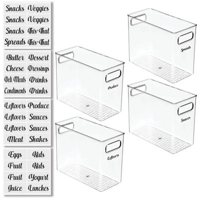Mdesign Vented Fridge Storage Bin For Fruit, Vegetables, 2 Pack - Clear ...