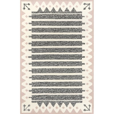 Well Woven Fiora Gold Modern Geometric Stripes & Boxes Pattern Area Rug ...