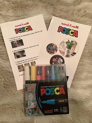 Uniball Posca Pc-5m Water Based Paint Markers In Metallic Colors ...