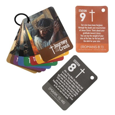 Fun Express 3 1/2" x 5" Religious Journey to the Cross Cards on a Ring ...