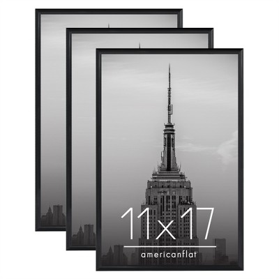 Americanflat Poster Frame 14x20 Inches With 11x17 Mat - Black Wooden ...