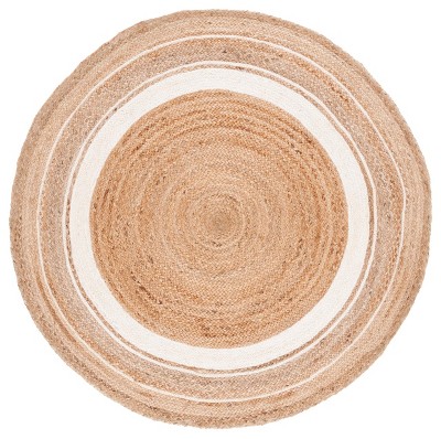 Natural Fiber Nf364 Hand Loomed Area Rug - Brown - 4' Round - Safavieh ...