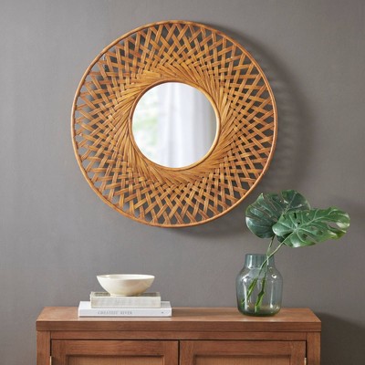 Round Marlowe Decorative Wall Mirror Gold - Madison Park Signature : Target
