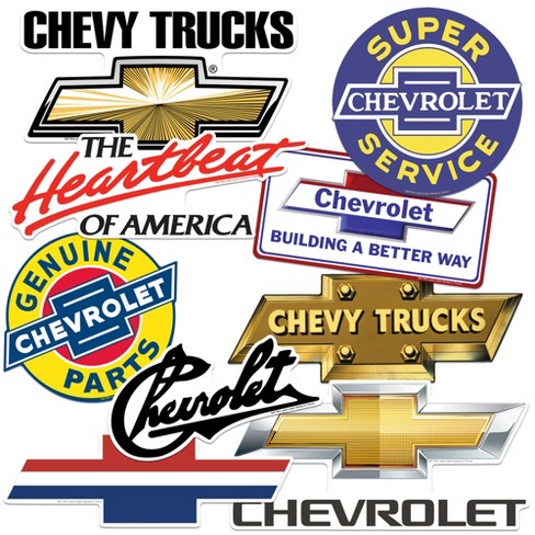 Chevrolet Chevy Branding Large Deluxe Stickers Variety Pack - Set Of 9 ...