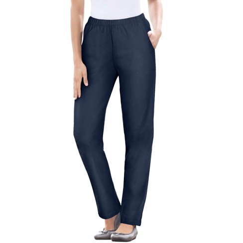 Woman Within Women's Plus Size Tall Straight Leg Fineline Denim Jean ...