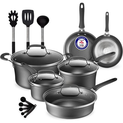 Bakken- Swiss Cookware Set – Multi-sized Cooking Pots With Lids – 14 ...