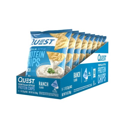 Quest Nutrition Tortilla Style Protein Chips - Ranch - 8pk/1.1oz : Target