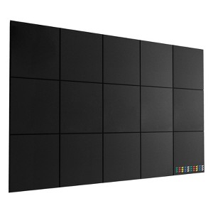 15-Pack Large Felt Bulletin Board Tiles, Self-Adhesive Wall Panel ...
