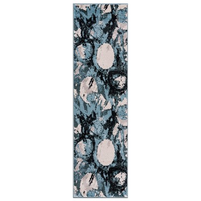 World Rug Gallery Transitional Floral Circles Textured Flat Weave ...