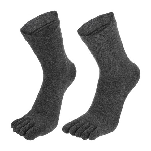 Unique Bargains Non Slip Full Finger Five Toe Socks Gray 1 Pair : Target