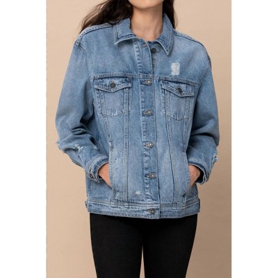 Women's Risa Oversized Denim Jacket - Hidden : Target