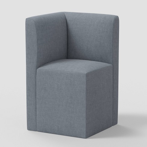 Cora Dining Corner Chair In Performance Textured Weave River ...