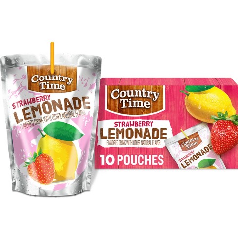 Country Time Strawberry Lemonade - 10pk/6 Fl Oz Pouches : Target
