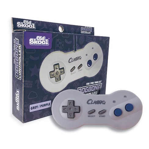 Old Skool Dogbone Controller for NES Grey Purple