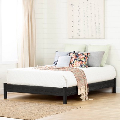 Queen Step One Essential Platform Bed Gray Oak - South Shore : Target