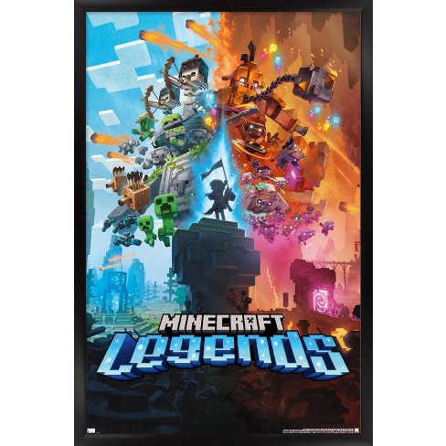 Trends International Minecraft: Legends - Key Art Framed Wall Poster ...
