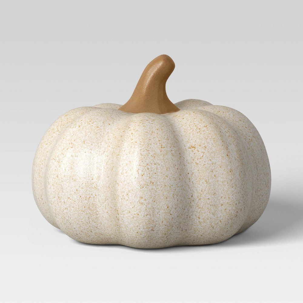 UPC 198101289773 - Small Ceramic Pumpkin Figurine Cream - Threshold ...