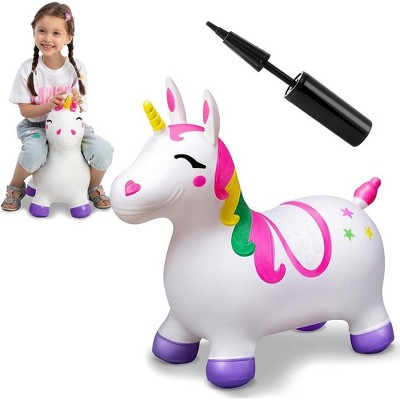 Pop It Up: Kidzzfarm Bouncing Horse: Junior - Blue - Inflatable Animal ...
