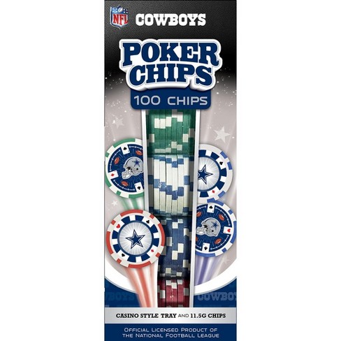 Masterpieces Casino Style 100 Piece Poker Chip Set - Nfl Dallas Cowboys ...