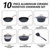 Sugift Nonstick Pots And Pans Set, 10 Pcs Induction Kitchen Cookware ...