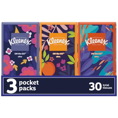 Kleenex On-the-go 3-ply Facial Tissue : Target