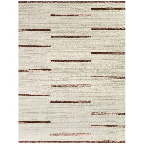 5'3"x7' Ignacio Contemporary Stripe Rug Rust - Balta Rugs: Medium Pile ...
