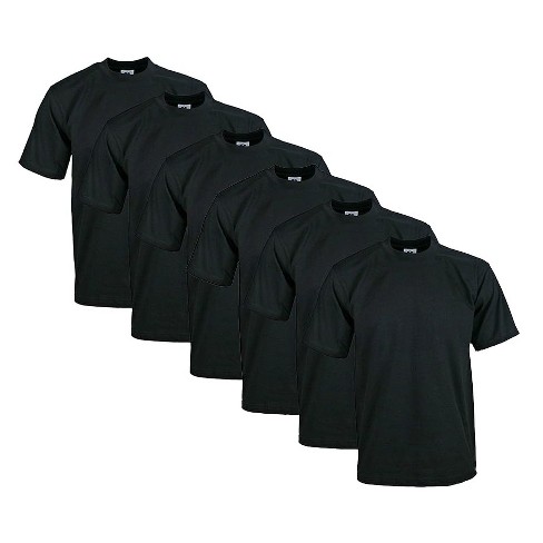 6 Pack Pro Club Men's Heavyweight Short Sleeve Crew Neck T-shirt ...