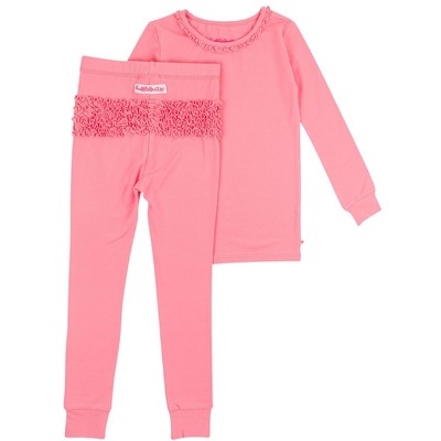 Rufflebutts Softsnooze Viscose From Bamboo Toddler Girls Ruffle Long ...