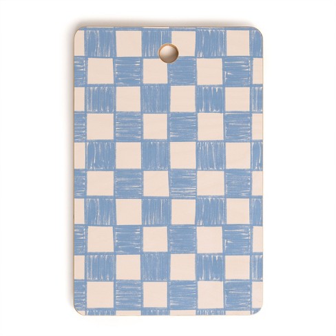 Schatzi Brown Alice Check Powder Rectangle Cutting Board - Deny Designs ...