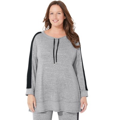 Catherines Women's Plus Size Impossibly Soft Drawstring Tunic - 2x ...