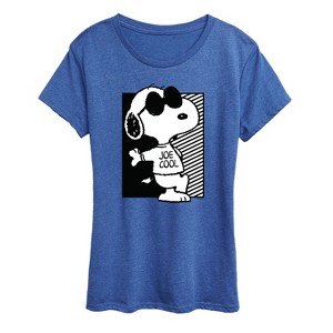 Women's Peanuts Snoopy Too Cool Short Sleeve Graphic T-Shirt - Heather ...