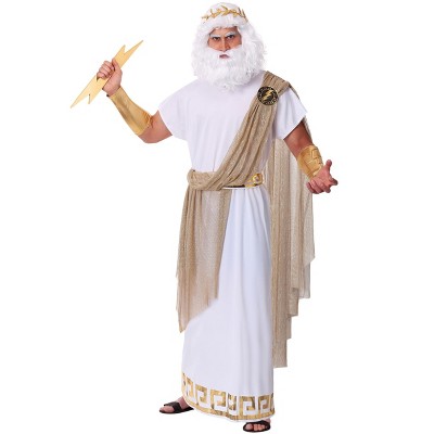 Halloweencostumes.com X Large Men Men's Zeus Costume, White/orange : Target