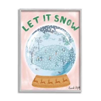 Stupell Industries Let It Snow Globe, 16'' X 20'' : Target