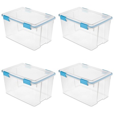 Sterilite 54 Quart Clear Plastic Stackable Storage Container Box Bin ...