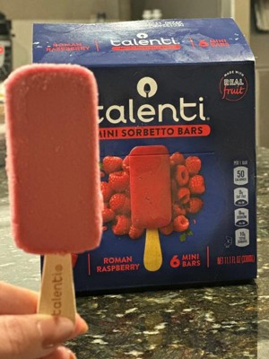 Talenti Roman Raspberry Frozen Mini Sorbetto Bars - 6pk/11.1 Fl Oz : Target