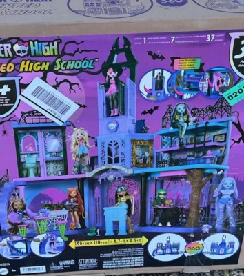 Monster High Haunted High School Doll House With 47pc Of Furniture And ...